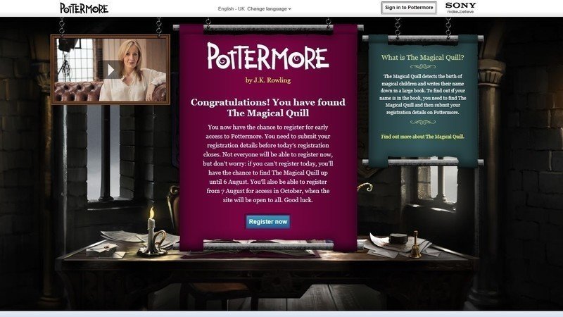 Pottermore - JK Rowling & the Visionary Venture theory